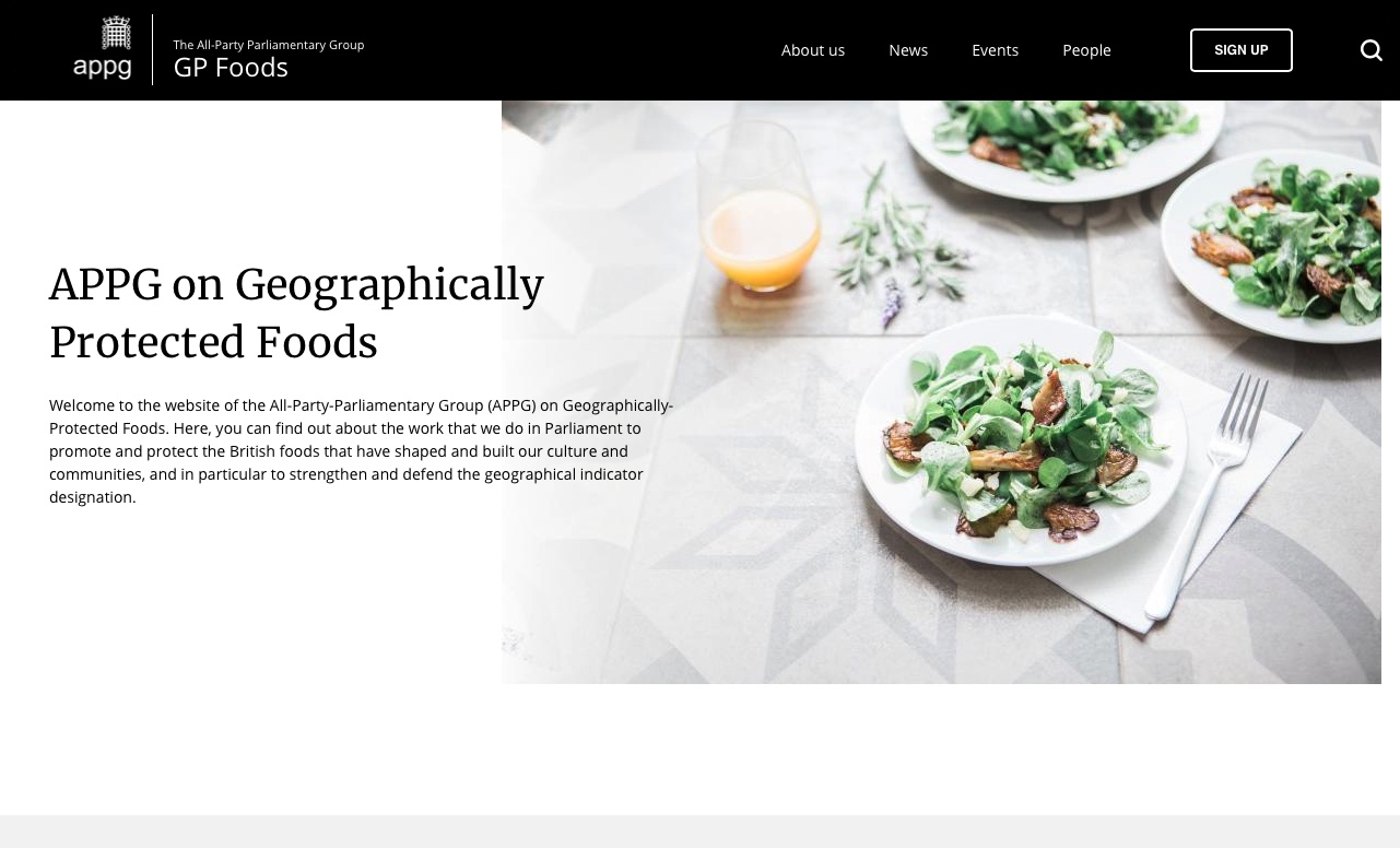 Geographically Protected Foods APPG website launches | APPG Digital ...